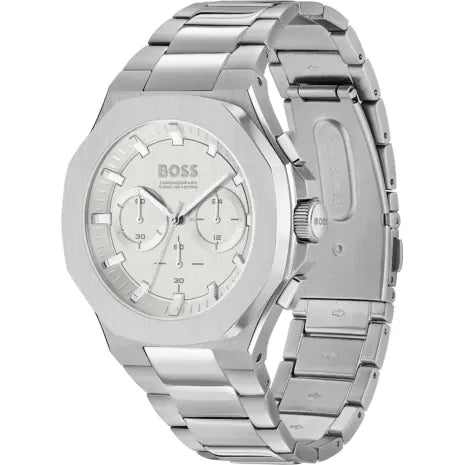 BOSS 1514087 Taper Silver 45mm Mens Watch Chronograph – Maanzstore